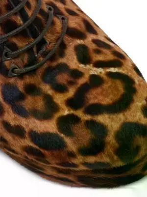 Alaïa Leopard-print Lace-up Ankle Boots