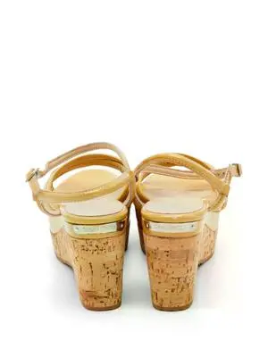 JIMMY CHOO Strappy Leather Platform Sandals