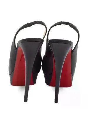 CHRISTIAN LOUBOUTIN Lady Peep Slingback Platform Sandals