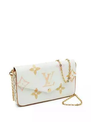 LOUIS VUITTON Monogram Giant Watercolor Felicie Pochette Bag - White