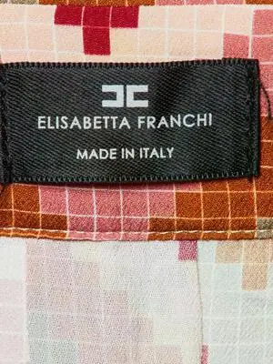 Elisabetta Franchi Chevron Print Crepe Shirt