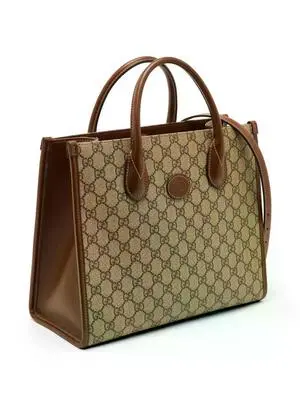 Gucci Gg Supreme Interlocking G Tote Bag