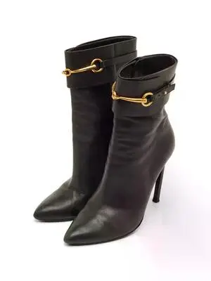 Gucci Horsebit Pointed-toe Stiletto Boots