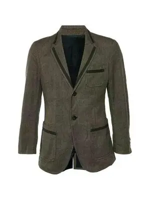 Alexander McQueen Houndstooth-pattern Blazer - Brown