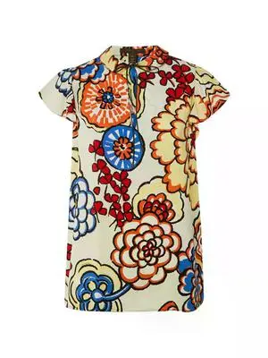 LOUIS VUITTON Floral Print Top - Neutrals
