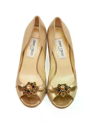 JIMMY CHOO D'orsay Crystal-embellished Pumps