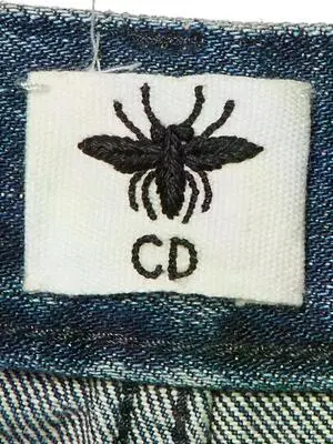 Dior Cotton Denim Bee Patch Cropped Jeans