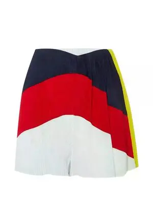 Sandro Plissé Colour-block Shorts