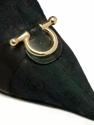 FERRAGAMO Gg Canvas Pointed Toe Ankle Boots