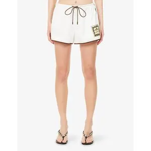 ALEMAIS Cotton Drawstring Shorts With Brand Patch