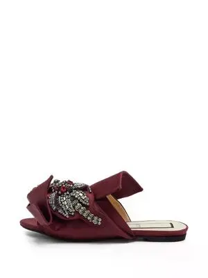 N°21 Embellished Mules - Red