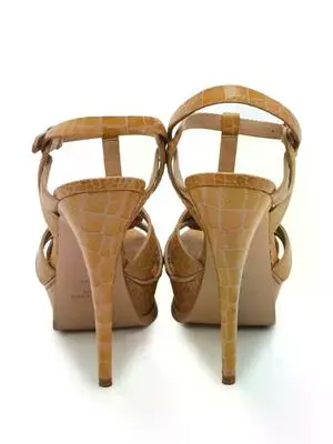 Saint Laurent Tribute Embossed Leather Heeled Pumps