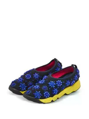Dior Fusion Embellished Mesh Sneakers - Black