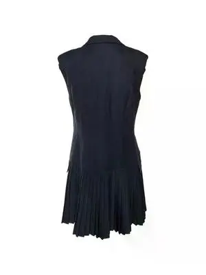 Sandro Pleated Mini Dress - Blue
