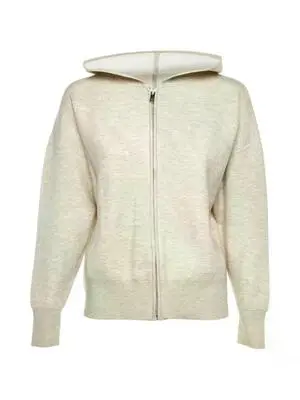Sandro Embroidered Zip-up Hoodie - Grey