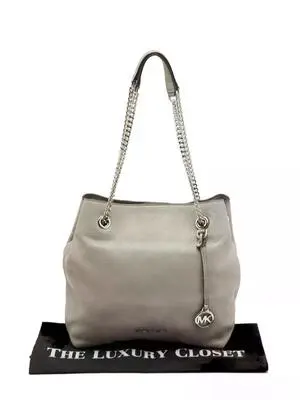 Michael Kors Jet Set Leather Tote Bag - Grey