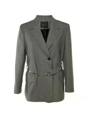 Maje Chain-belt Blazer - Grey