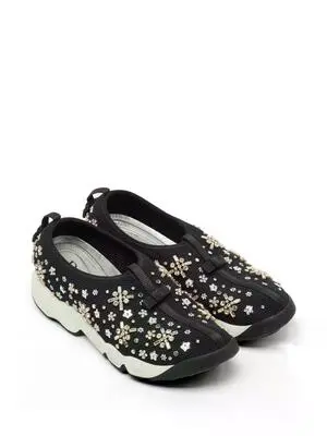 Dior Fusion Crystal Embellished Sneakers - Black