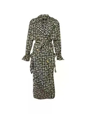 Balmain Monogram Print Coat