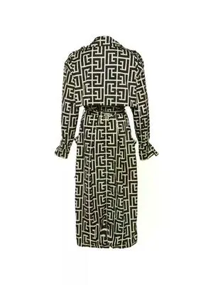 Balmain Monogram Print Coat