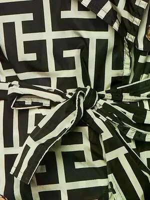 Balmain Monogram Print Coat