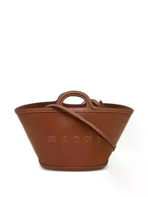 Marni Tropicalia Embroidered Tote Bag - Brown