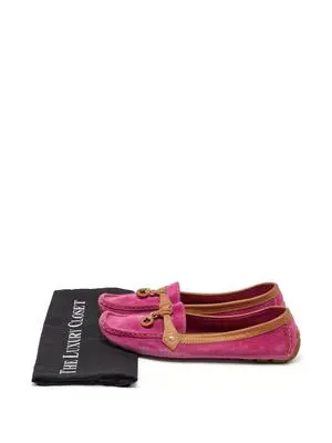 LOUIS VUITTON Suede Loafers With Charm Detail