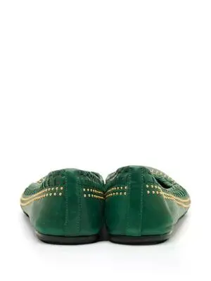 Gucci Studded Whipstitch Ballet Flats