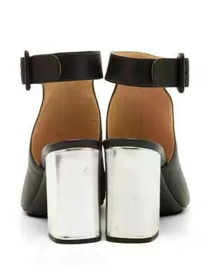 Prada Open-toe Ankle-strap Block Heel Sandals