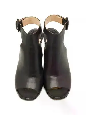 Prada Open-toe Ankle-strap Block Heel Sandals
