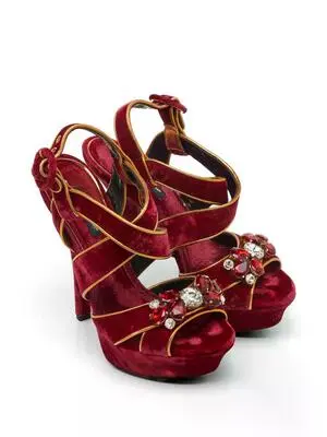 Dolce & Gabbana Embellished Platform Stiletto Sandals