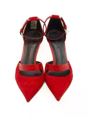 Balmain Logo-embossed Ankle-strap Pumps