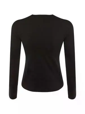 Comme Des Garçons Heart-patch Crew Neck Sweater - Black