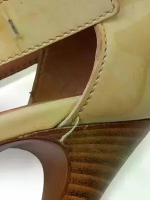 SERGIO ROSSI Patent Leather Ankle-strap Sandals