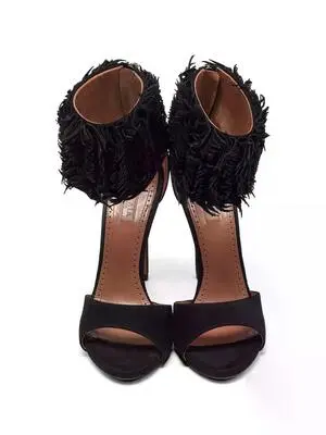 Alaïa Fringed Ankle-cuff Chamois Sandals