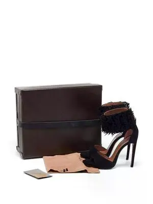 Alaïa Fringed Ankle-cuff Chamois Sandals