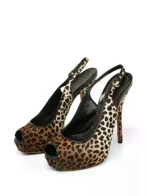 Gucci Sofia Leopard Print Sandals