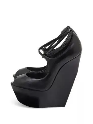 Casadei Platform Wedge Pumps - Black
