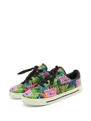 Marc Jacobs Leather Graffiti-print Sneakers