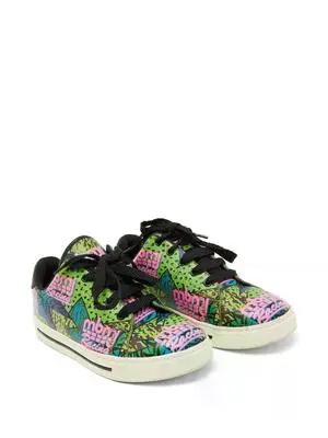Marc Jacobs Leather Graffiti-print Sneakers