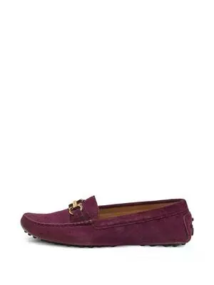 FERRAGAMO Gancini Suede Loafers
