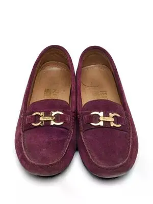 FERRAGAMO Gancini Suede Loafers