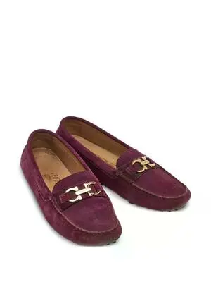 FERRAGAMO Gancini Suede Loafers