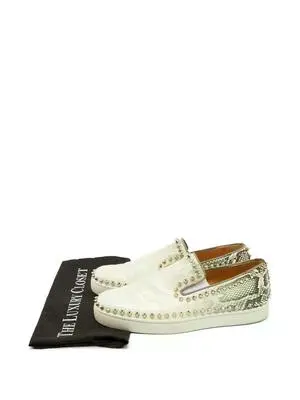 CHRISTIAN LOUBOUTIN Snakeskin-print Leather Sneakers