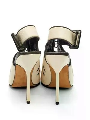 Manolo Blahnik Peep-toe Slingback Stiletto Heels