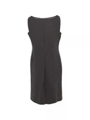 Moschino Crepe Mini Dress With Flower Brooch