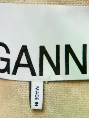 GANNI Beige Linen Oversized Jacket - Neutrals