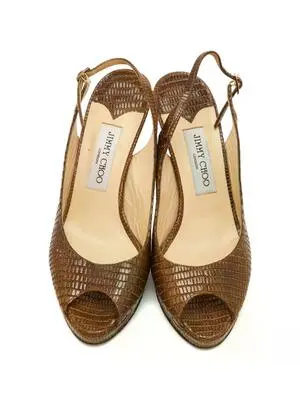 JIMMY CHOO Peep-toe Slingback Sandals