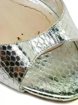 Dior Python-effect Ankle-strap Sandals
