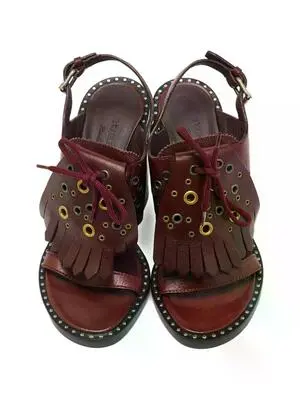 Burberry Beverley Eyelet Fringe Sandals